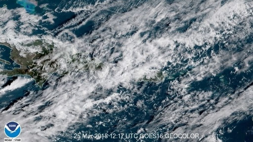 Tiempo mayormente nublado y lluvioso a raíz de un sistema frontal